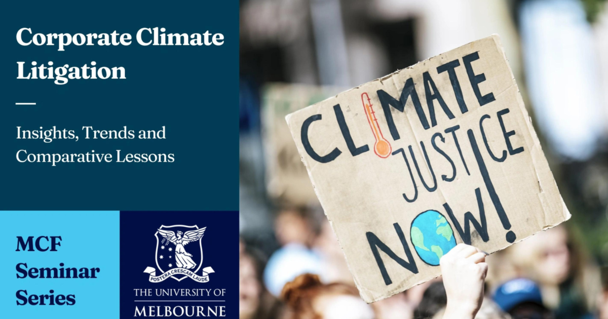 Melbourne Connect | Corporate Climate Litigation